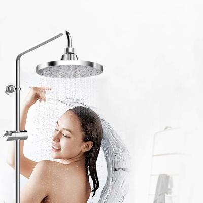 China 6in Square Overhead Fixed Rain Shower Head Chrome Black Water Saving for sale