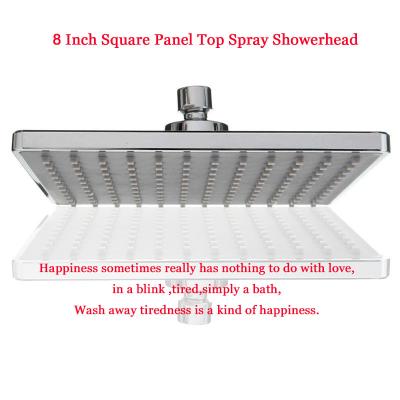 China Fixed Ceiling 8in Square Waterfall Shower Head Single Function for sale