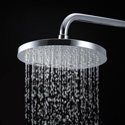 China OEM ODM Round Rainfall Shower Head Adjustable Ball Joint In Chrome Matte Black for sale