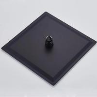 China Ultra Thin Square SS Rainfall Shower Head Matte Black 304 Stainless Steel 1.8 GPM for sale