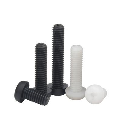 China 100% Inspection Before Shipment Metric Measurement System PA66 Nylon Pan Head Machine Screw with Cross Recessed Phillips for sale