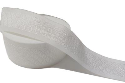 China White Woven Jacquard Webbing Roll 4.5cm Wide Poly Cotton Webbing for sale