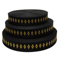 China Customized Woven Jacquard Webbing 100% Polyester For Bag Strap for sale