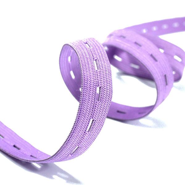 Quality Adjustable Buttonhole Elastic Webbing 20mm Elastic Strap With Button Holes for sale