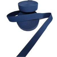 China Brushed Polyester Elastic Webbing 25mm Elastic Band Dark Blue for sale
