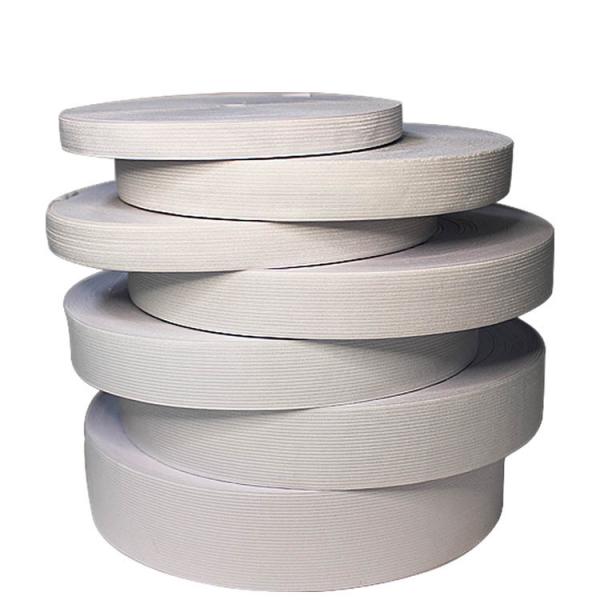 Quality Black Polyester Knitted Elastic Tape 2.5cm Wide Knit Elastic For Garments for sale