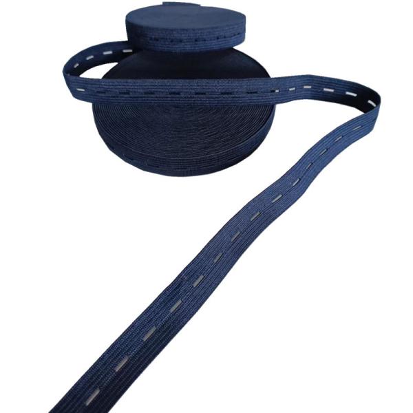 Quality 4.5cm Polyester Buttonhole Elastic 45mm Waistband Elastic With Buttonholes for sale