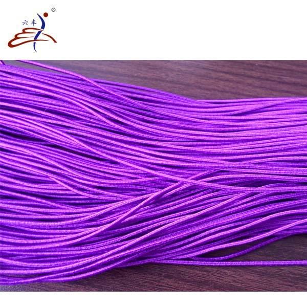Quality 1.5mm Black Round Elastic Cord Polyester Elastic Bungee Cord for sale