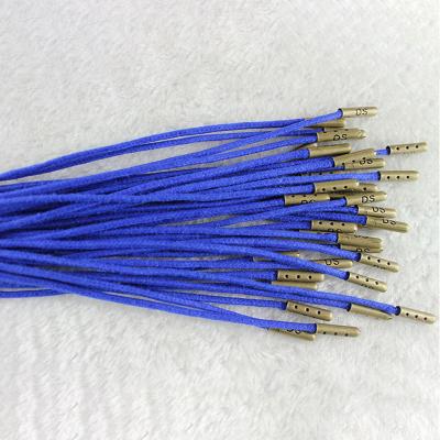 China Home Textile Drawstring Cord 5mm Braided Cotton Cord Blue Purple for sale