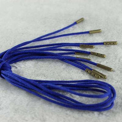 China Home Textile Drawstring Cord 5mm Braided Cotton Cord Blue Purple for sale