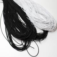 Quality 2.5mm Black Elastic Cord For Jewelry / Braided Stretchy Black String for sale