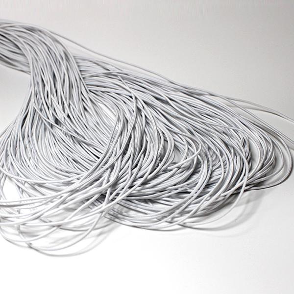 Quality 2.5mm Black Elastic Cord For Jewelry / Braided Stretchy Black String for sale
