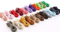 China Black Drawstring Cord 3mm Round Elastic Cord 100% Polyester for sale