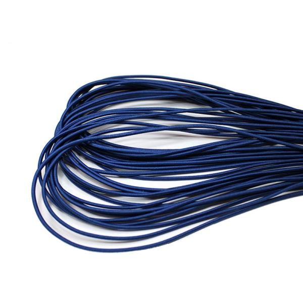 Quality Colored 3mm Polyester Elastic Cord Round Braided Stretching for sale