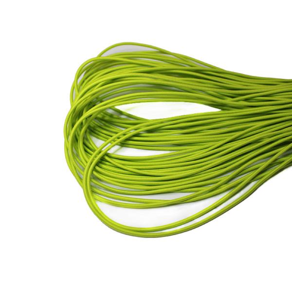 Quality Colored 3mm Polyester Elastic Cord Round Braided Stretching for sale