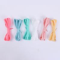 China Polyester Shoestring Shoelaces 1cm Width Colored Shoestrings for sale