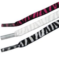 China Flat Twisted Rope Shoe Strings Knitted 1cm Flat Boot Laces Printed for sale