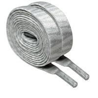 China Flat Twisted Rope Shoe Strings Knitted 1cm Flat Boot Laces Printed for sale