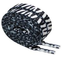 China Flat Twisted Rope Shoe Strings Knitted 1cm Flat Boot Laces Printed for sale