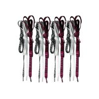 China Flat Twisted Rope Shoe Strings Knitted 1cm Flat Boot Laces Printed for sale