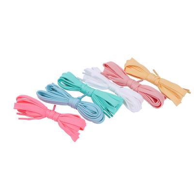 China 100% Polyester Flat Shoe Laces Rope Pink Shoelaces Bulk Customized for sale