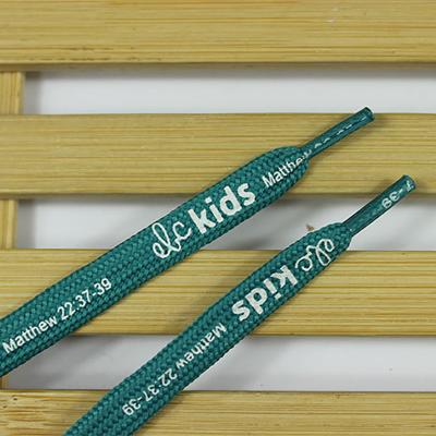 China Polyester Twisted Rope Shoelaces Green Thick Braided Rope Laces for sale