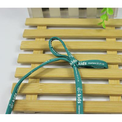 China Polyester Twisted Rope Shoelaces Green Thick Braided Rope Laces for sale