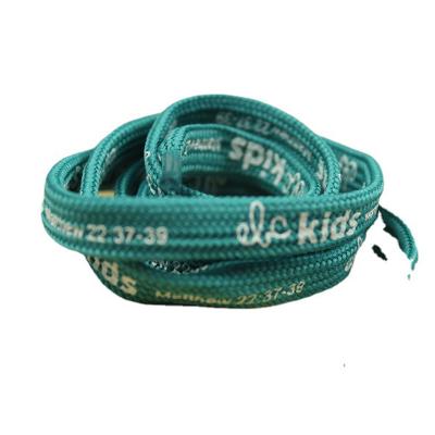 China Polyester Twisted Rope Shoelaces Green Thick Braided Rope Laces for sale