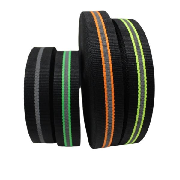 Quality 1 Inch Custom Color Nylon Polyester Reflective Webbing Strap for sale