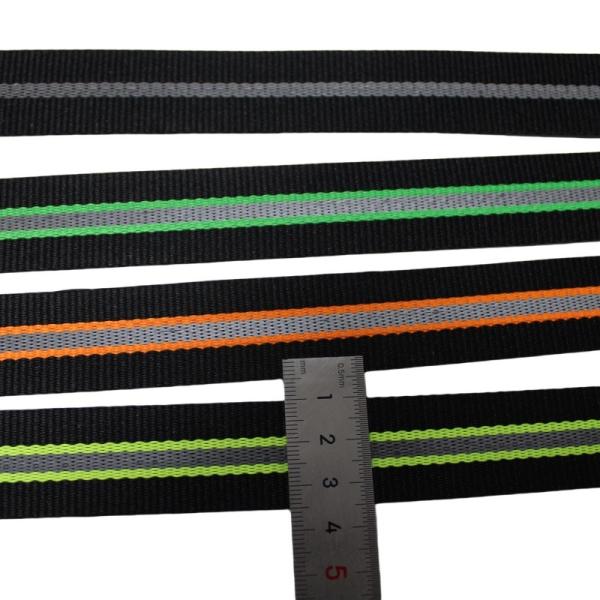 Quality 1 Inch Custom Color Nylon Polyester Reflective Webbing Strap for sale