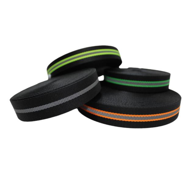 Quality 1 Inch Custom Color Nylon Polyester Reflective Webbing Strap for sale
