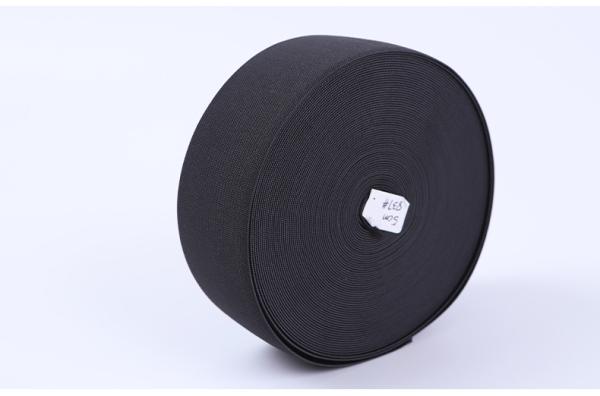 Quality Large Stock Cheap 2 Inch Black Polyester Knitted Elastic For Garment for sale