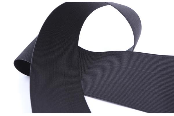 Quality Large Stock Cheap 2 Inch Black Polyester Knitted Elastic For Garment for sale