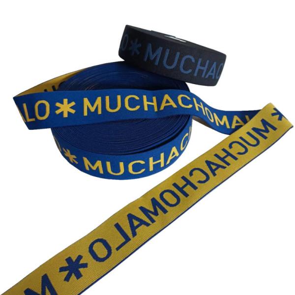 Bekleidungsgegenstände Custom Logo Männerwaistband Jacquard Elastisches Band für Unterwäsche