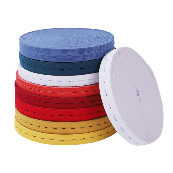 Quality Eco Friendly Adjustable Elastic With Hole For Child Cloth for sale
