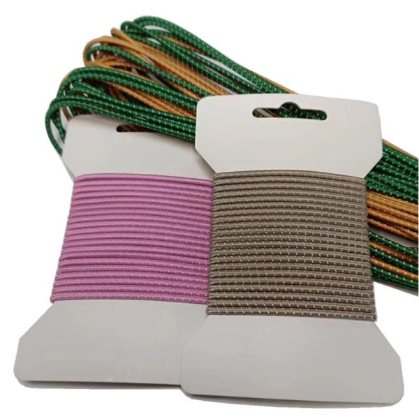 Quality Garment Accessories Polyester Braided Elastic Bungee Cord with Reflective Dot for sale