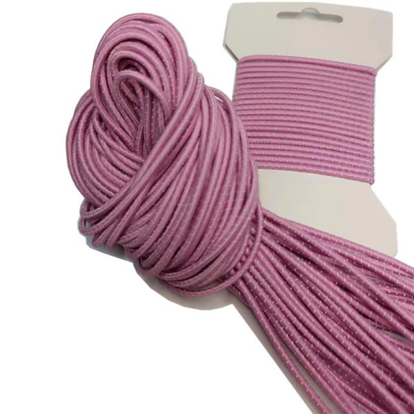 Quality Garment Accessories Polyester Braided Elastic Bungee Cord with Reflective Dot for sale