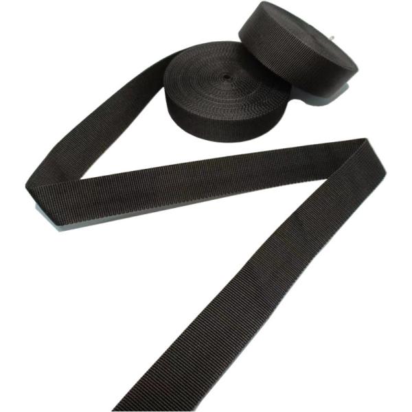 schwarz Plain Weave PP Webbing Polypropylen Dicke Webbing für Rucksack Diy Gürtel Tasche