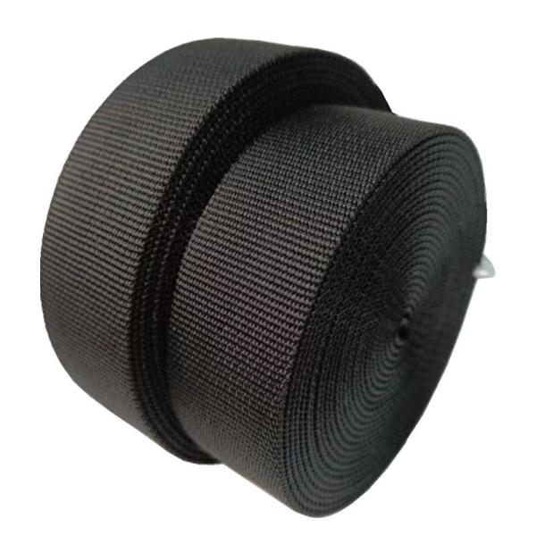 schwarz Plain Weave PP Webbing Polypropylen Dicke Webbing für Rucksack Diy Gürtel Tasche