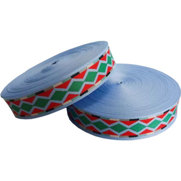 Lettered Colored Polyester Jacquard Webbing For Handbag Strap Belt