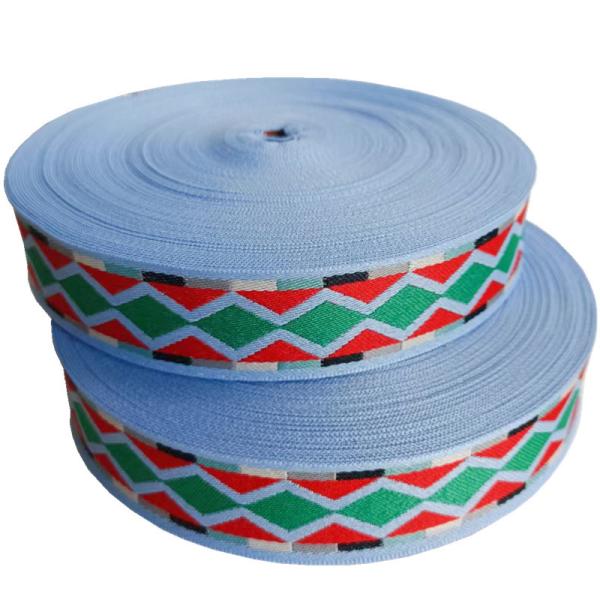 Lettered Colored Polyester Jacquard Webbing For Handbag Strap Belt