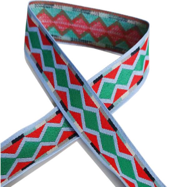 Lettered Colored Polyester Jacquard Webbing For Handbag Strap Belt