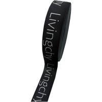 China Printed Elastic Polyester Knitted Webbing With Custom Logo For Garment for sale