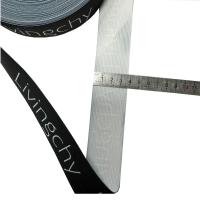 China Printed Elastic Polyester Knitted Webbing With Custom Logo For Garment for sale