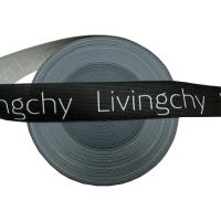 Quality Printed Elastic Polyester Knitted Webbing With Custom Logo For Garment for sale