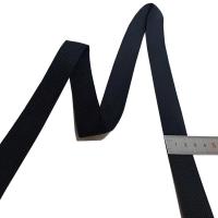 China Polyester Plain Webbing Strap 1 Inch Black Soft Thin Tape for sale