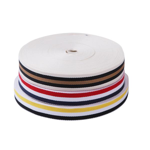 Quality Thin Striped Soft Webbing Custom Color Polyester Tape For Cloth In Any Color for sale