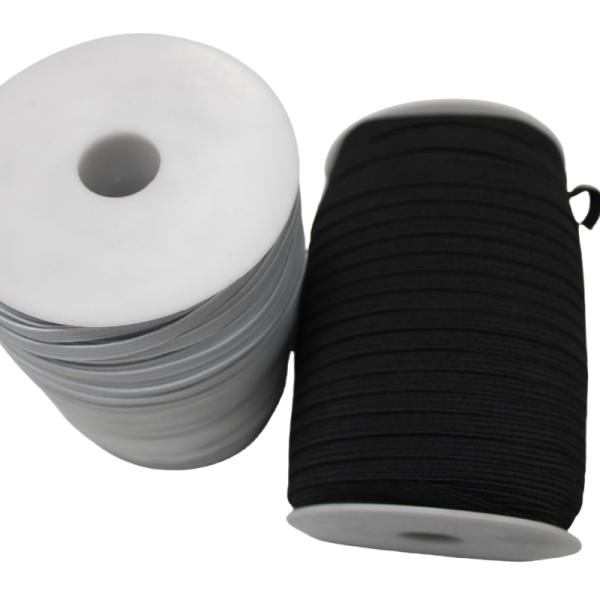 Quality Polyester Braided Elastic Black White Color Eco Friendly Rubber Band For for sale