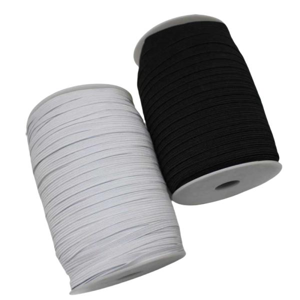 Quality Polyester Braided Elastic Black White Color Eco Friendly Rubber Band For for sale