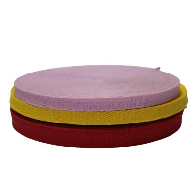 China Cotton Herringbone Webbing Bias Tape Double Fold Custom Color Soft Quality For Neck Tape for sale